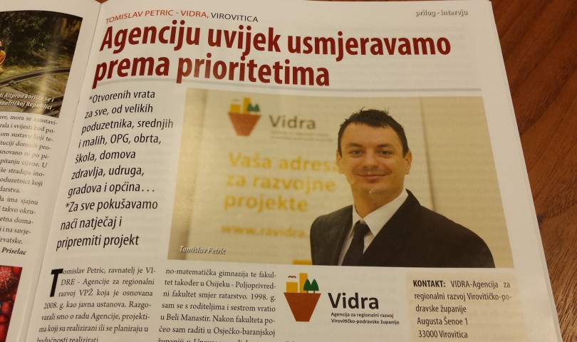 Ravnatelj VIDRA-e Tomislav Petric za časopis Poduzetnik: Agenciju ...